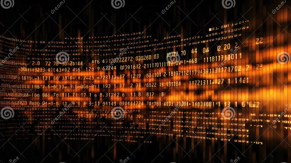 Digital Binary Code Matrix Background - Scientific Technology Data Binary Code Network Conveying ...