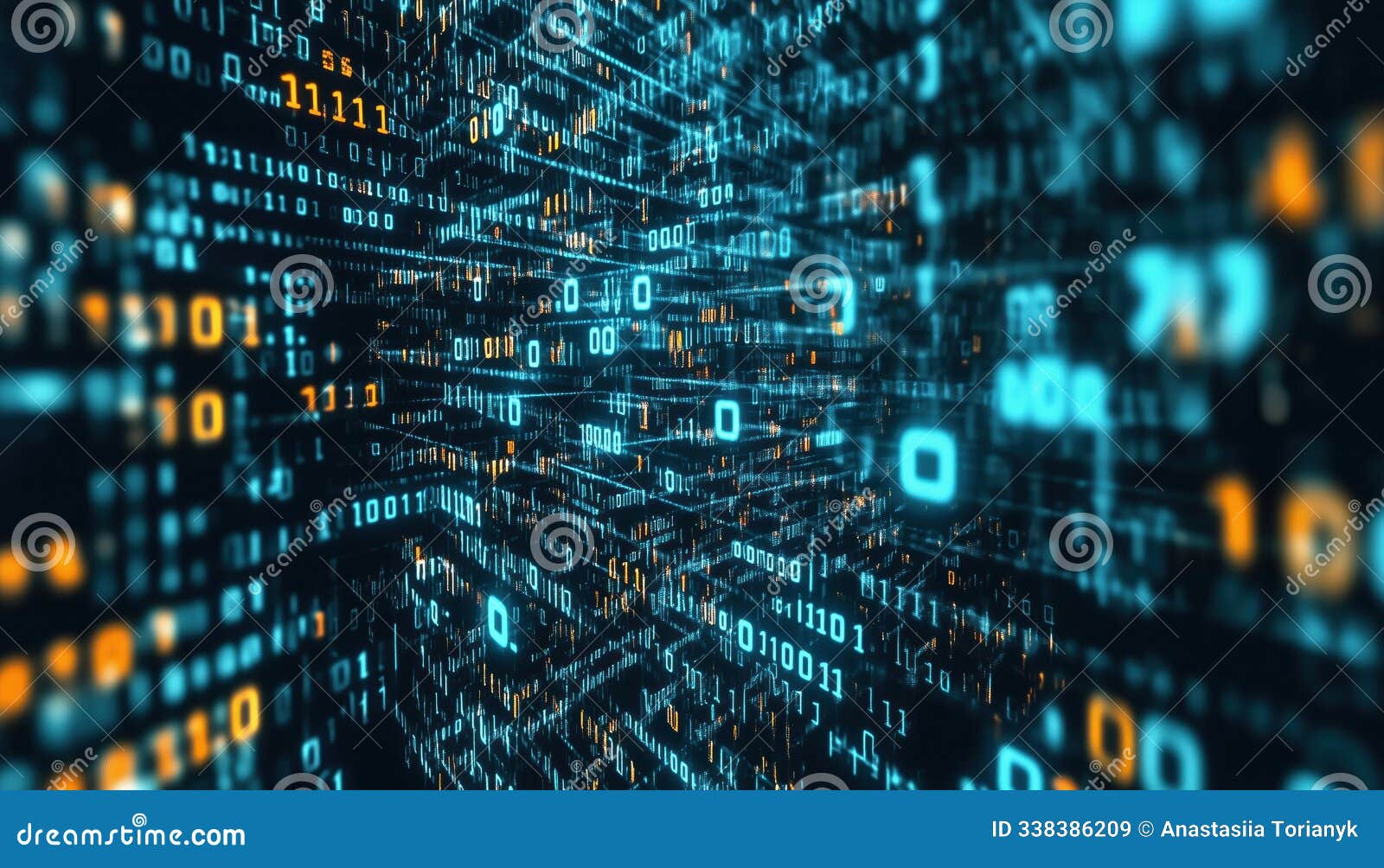 Digital Binary Code Programming Background With Matrix Digits 10 A 4911