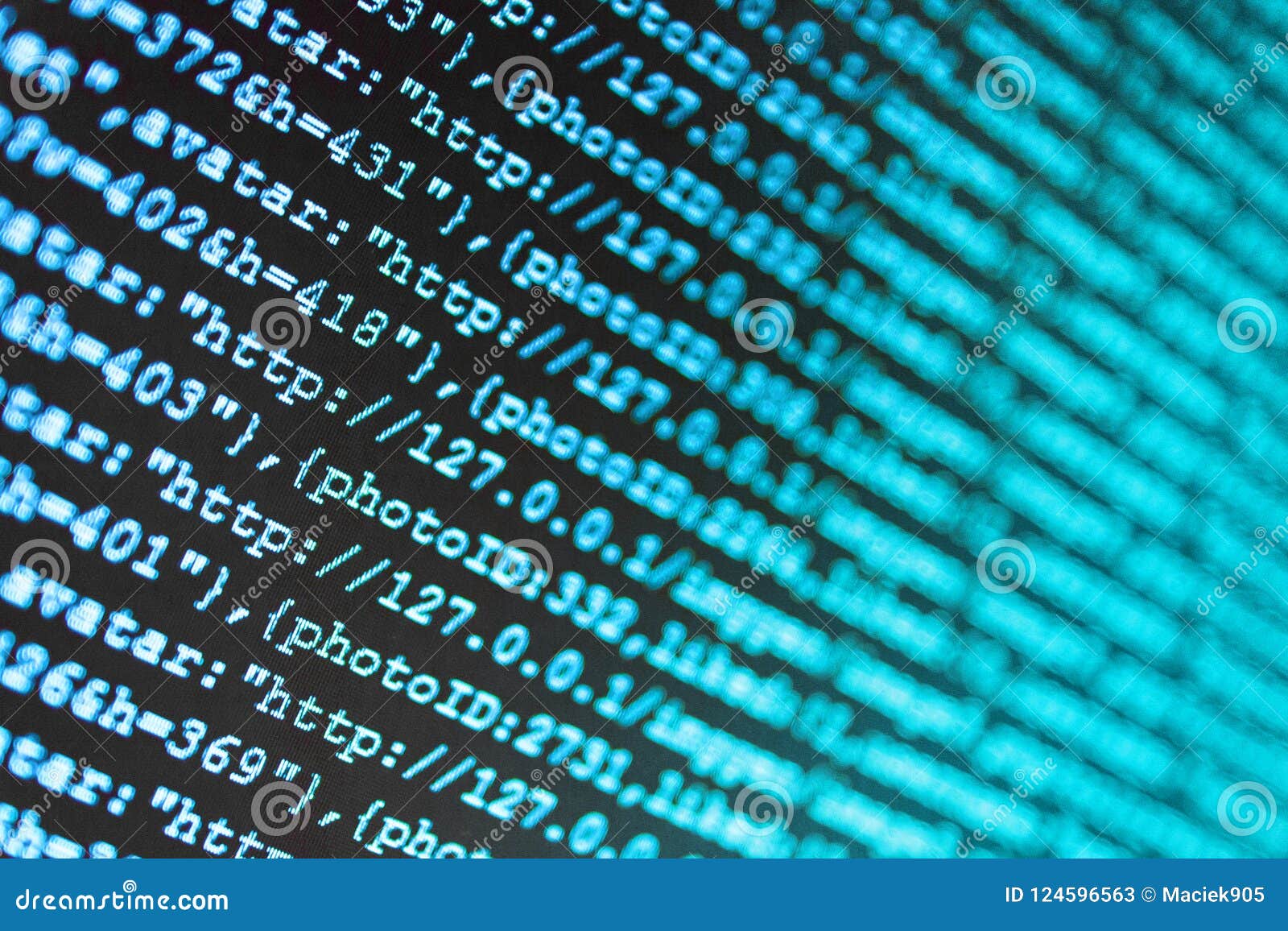 Digital Binary Data on Computer Stock Image - Image of data, computer ...