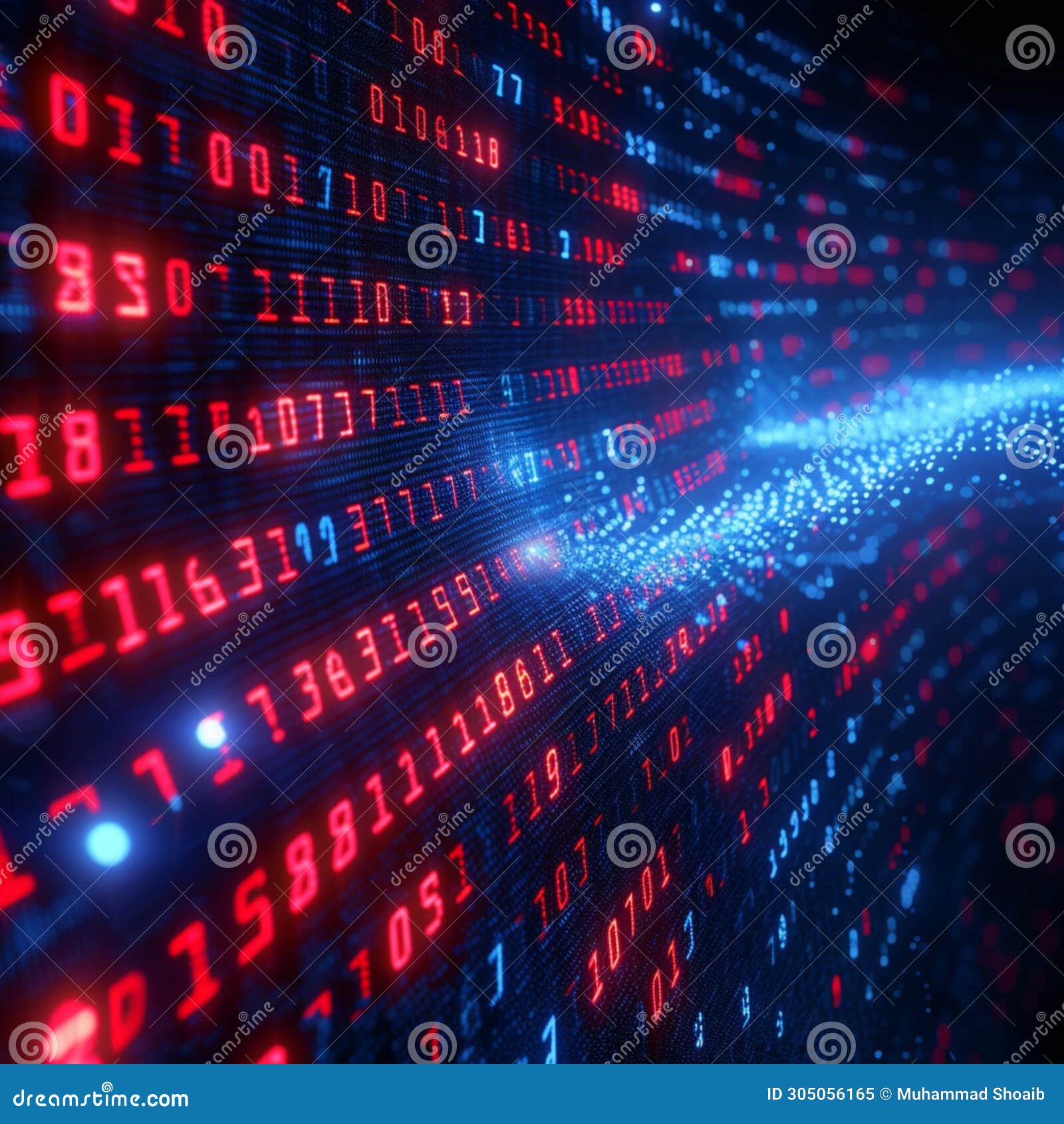 Digital Binary Data Encryption, Computer Virus, Abstract Secure Technology Background Stock ...