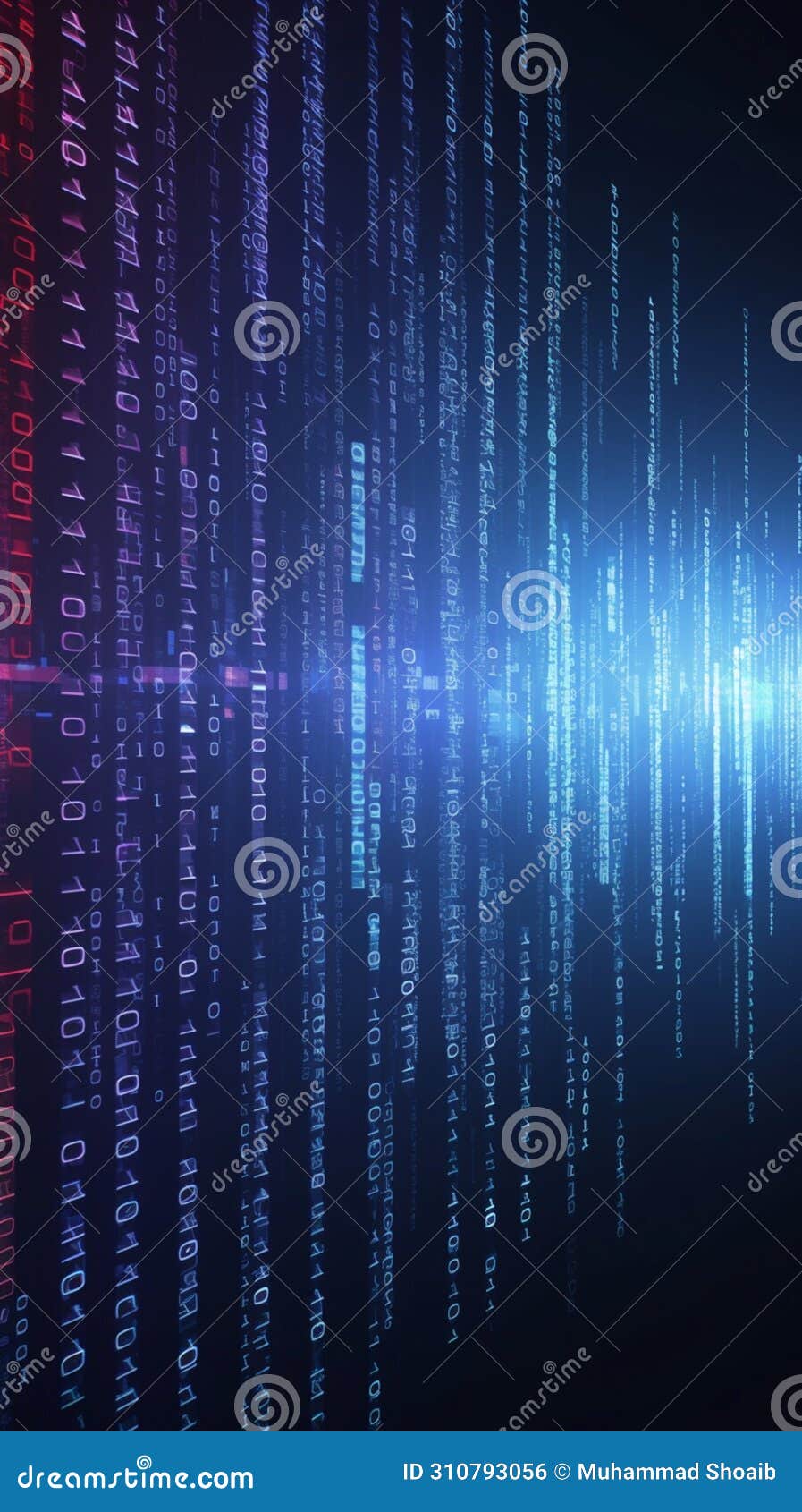 Digital Binary Data Encryption Depicted Amidst Computer Virus Concept Stock Illustration ...