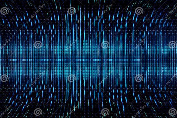 Digital Binary Data Streaming Binary Code Background Matrix Background With Digits Generative