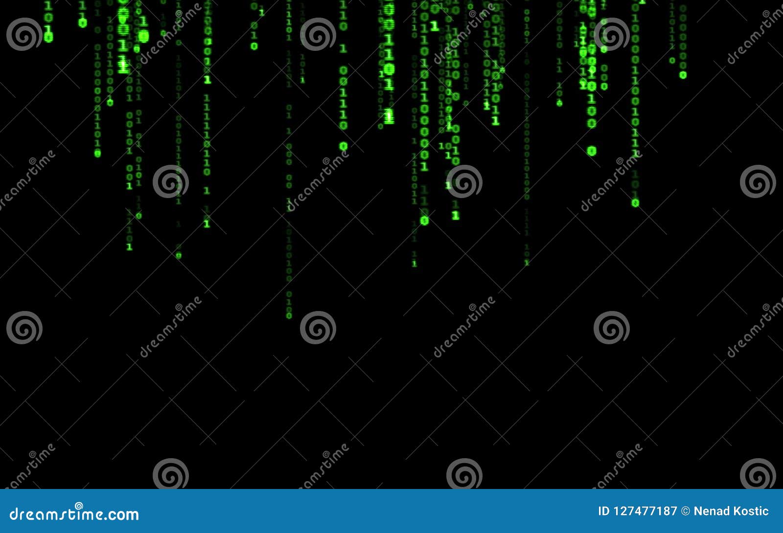 Computer Code Falling Matrix Style. Stock Illustration - Illustration ...