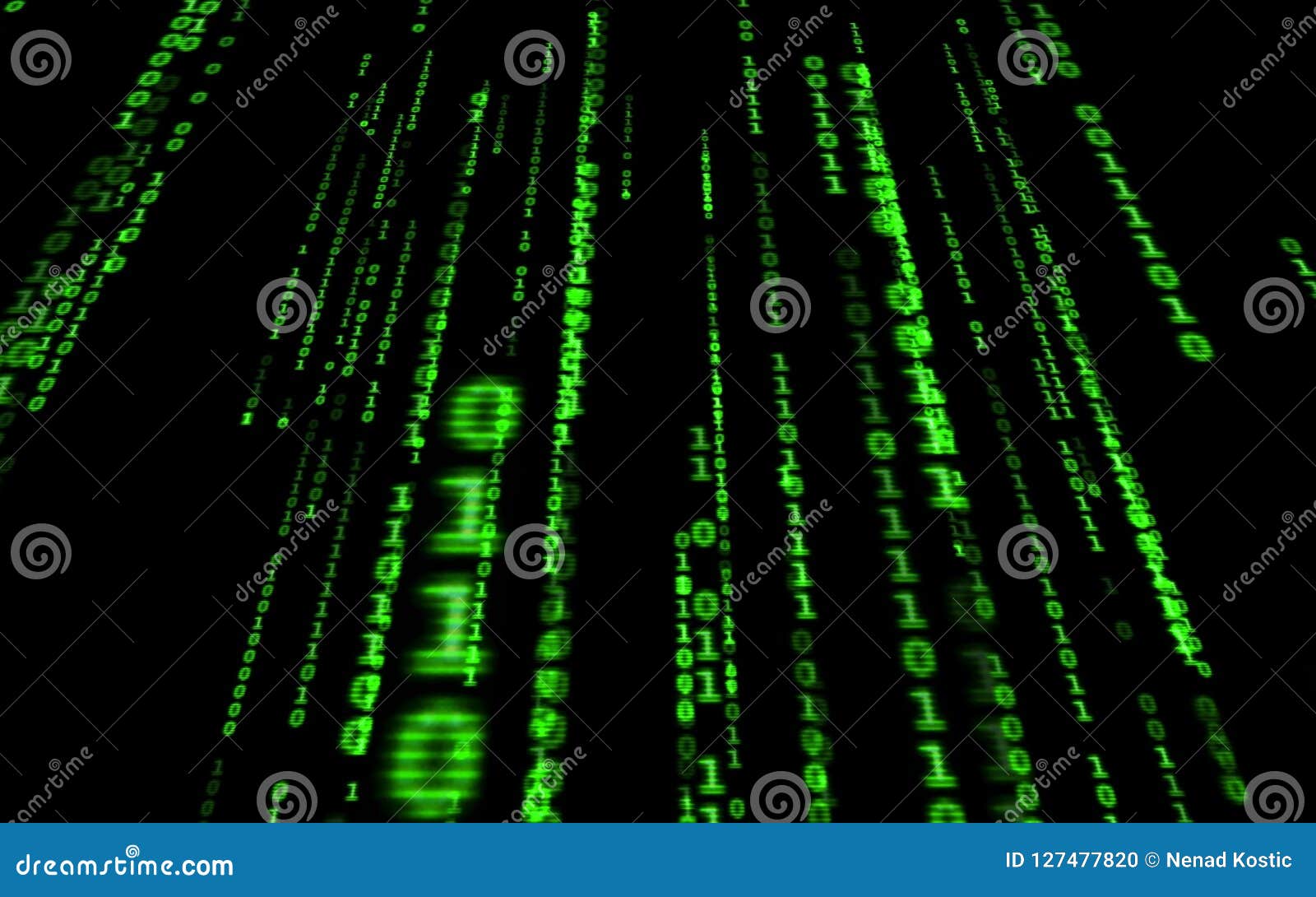 Computer Code Falling Matrix Style. Stock Illustration - Illustration ...