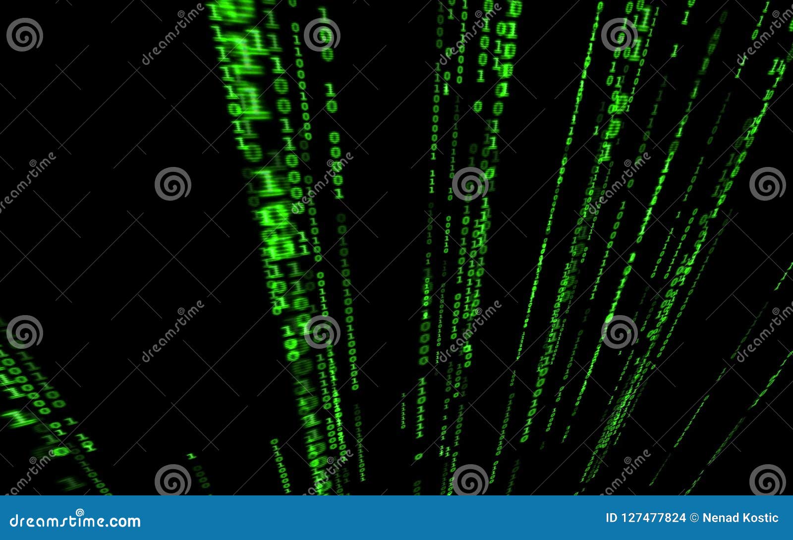 Computer Code Falling Matrix Style. Stock Illustration - Illustration ...