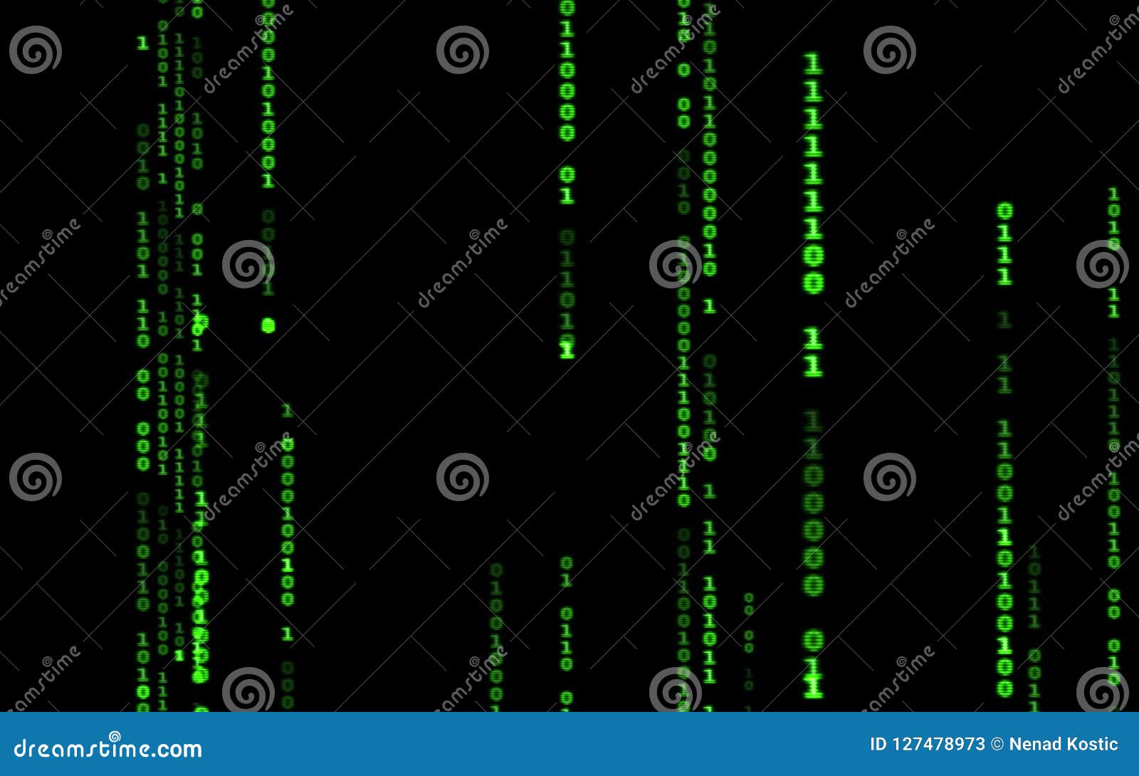 Computer Code Falling Matrix Style. Stock Illustration - Illustration ...