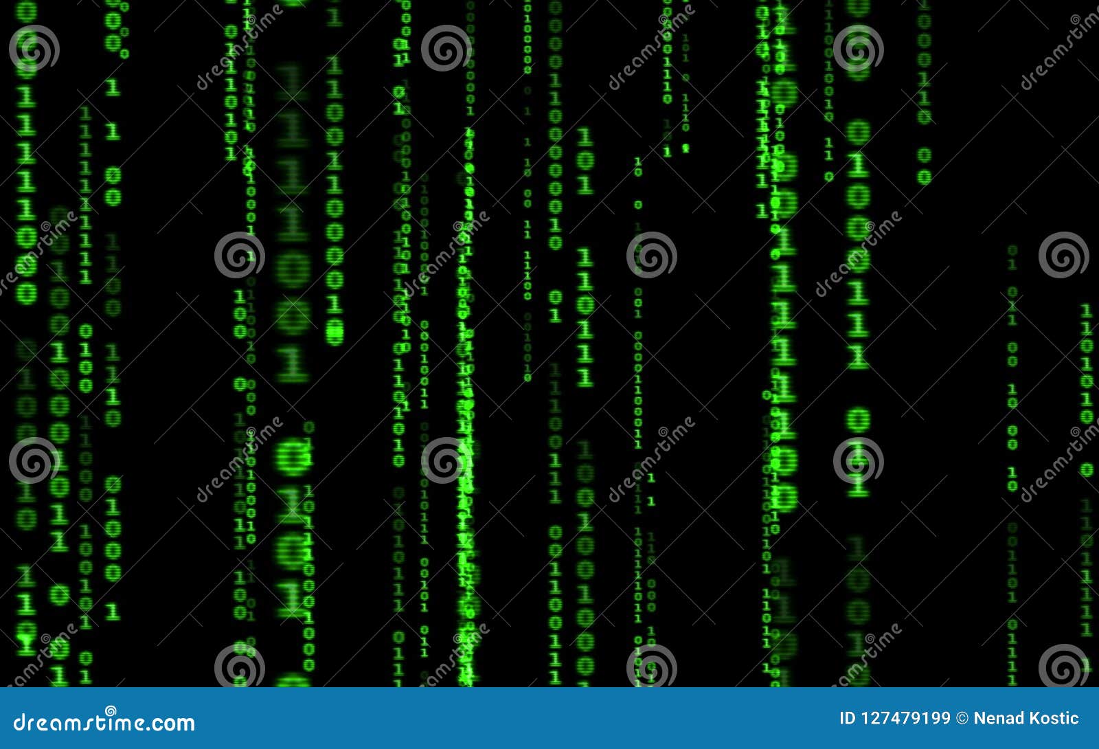 Computer Code Falling Matrix Style. Stock Illustration - Illustration ...