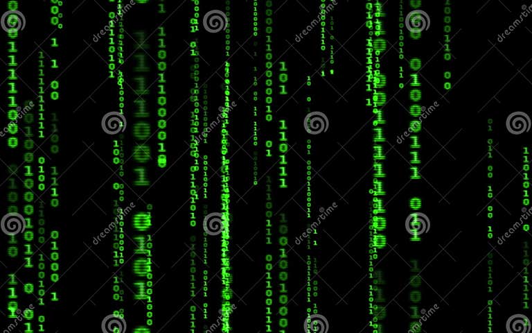 Computer Code Falling Matrix Style. Stock Illustration - Illustration ...