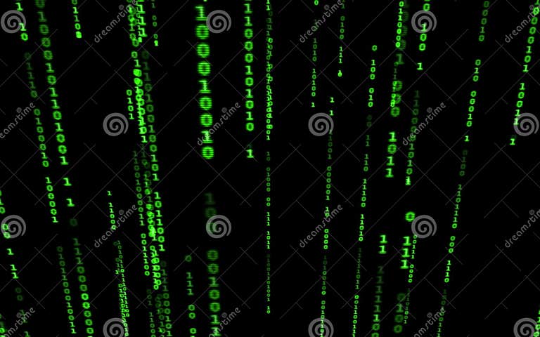 Computer Code Falling Matrix Style. Stock Illustration - Illustration ...