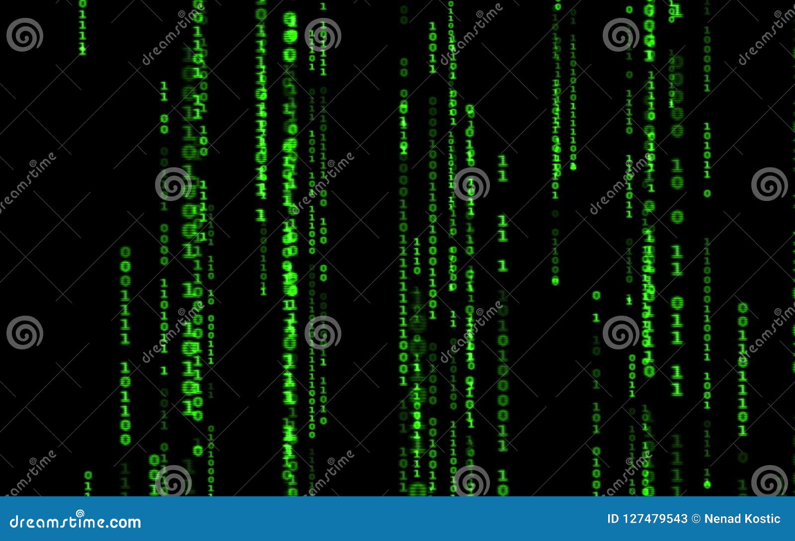 Computer Code Falling Matrix Style. Stock Illustration - Illustration ...