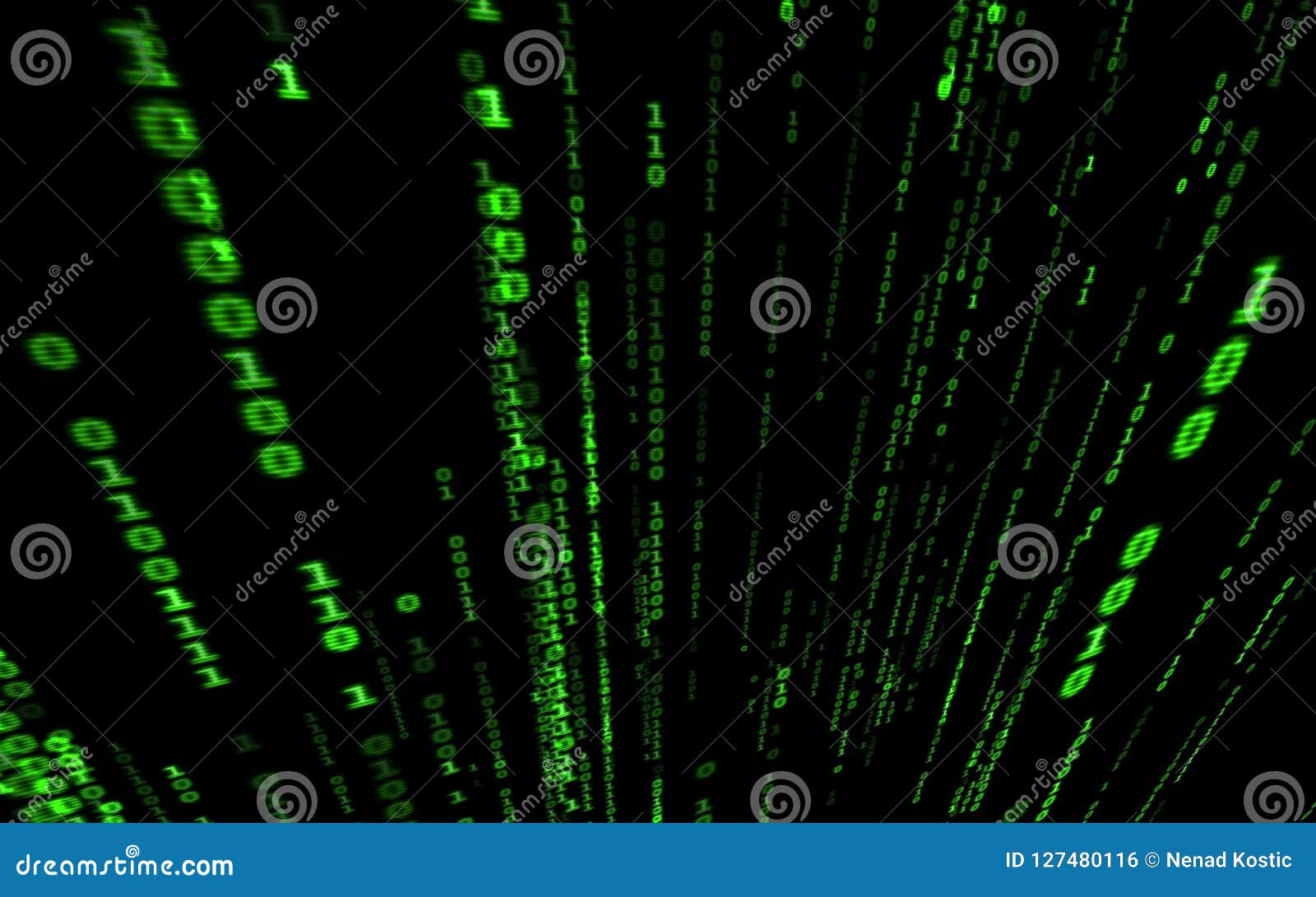 Computer Code Falling Matrix Style. Stock Illustration - Illustration ...