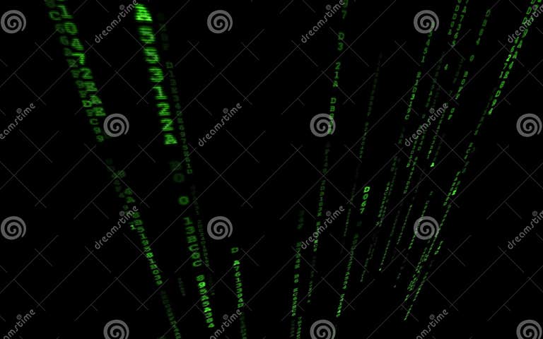 Computer Code Falling Matrix Style. Stock Illustration - Illustration ...