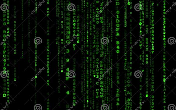 Computer Code Falling Matrix Style. Stock Illustration - Illustration ...