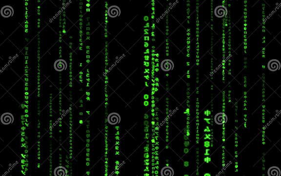Computer Code Falling Matrix Style. Stock Illustration - Illustration ...