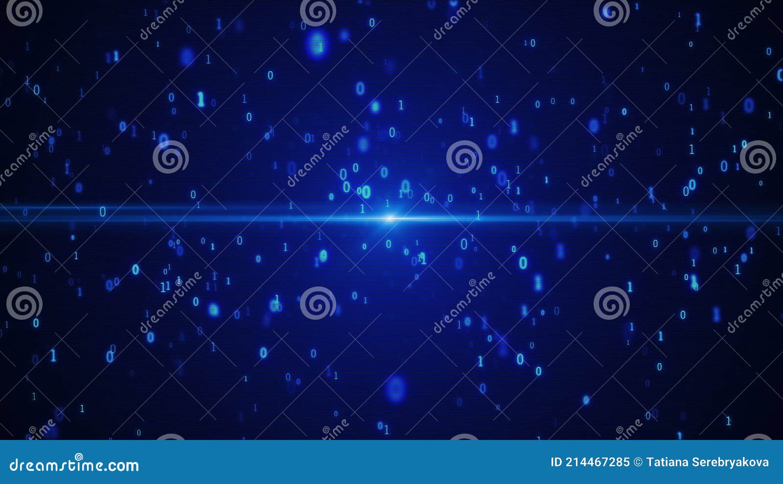 Digital Binary Data Streaming Code Matrix Background Concept Programming Coding Hacker