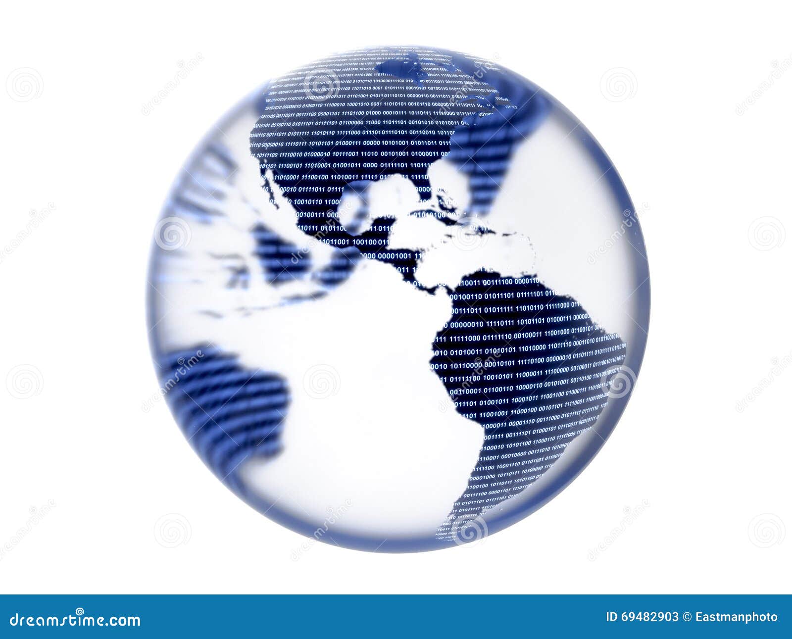 Digital Binary Earth Globe stock image. Image of educate - 69482903