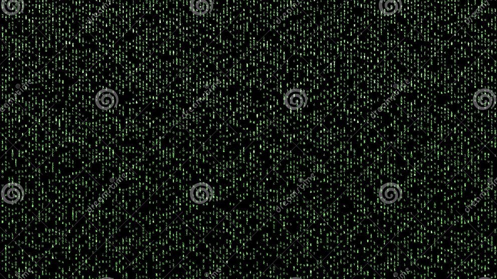 Digital Binary Symbols Like Matrix Style Illustration Stock ...