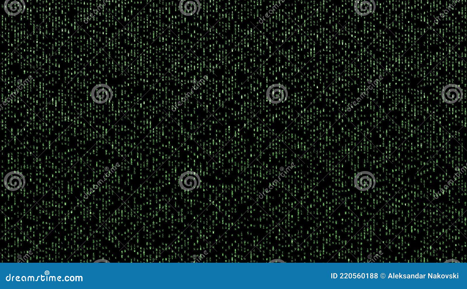 Digital Binary Symbols Like Matrix Style Illustration Stock ...