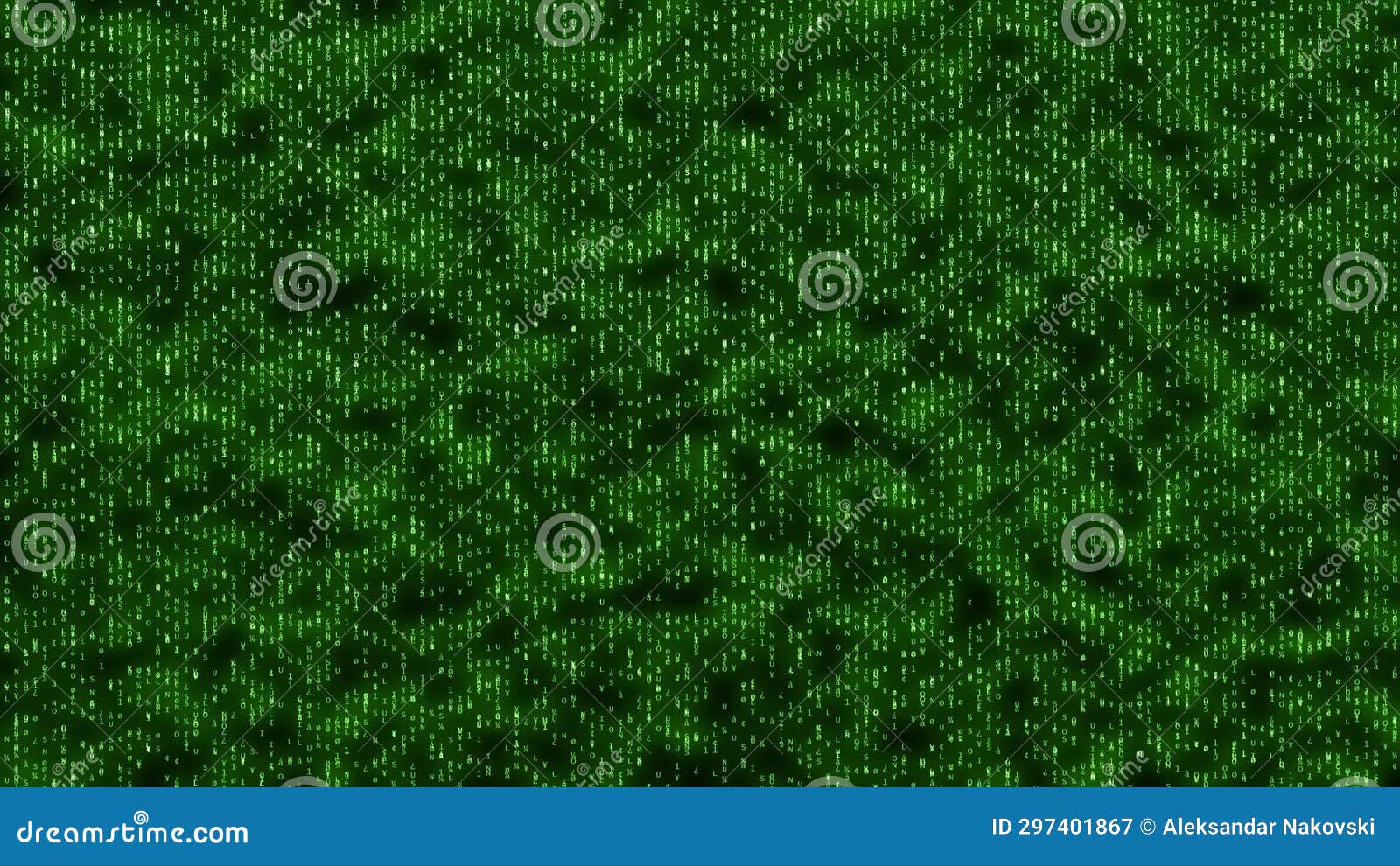 Digital Binary Symbols Like Matrix Style Illustration Stock ...