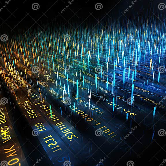 Digital Binary Website Header Banner Stock Image - Image of digital ...