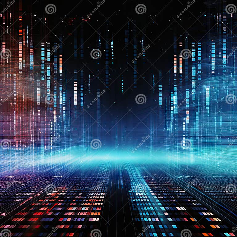 Digital Binary Website Header Banner Stock Image - Image of digital ...