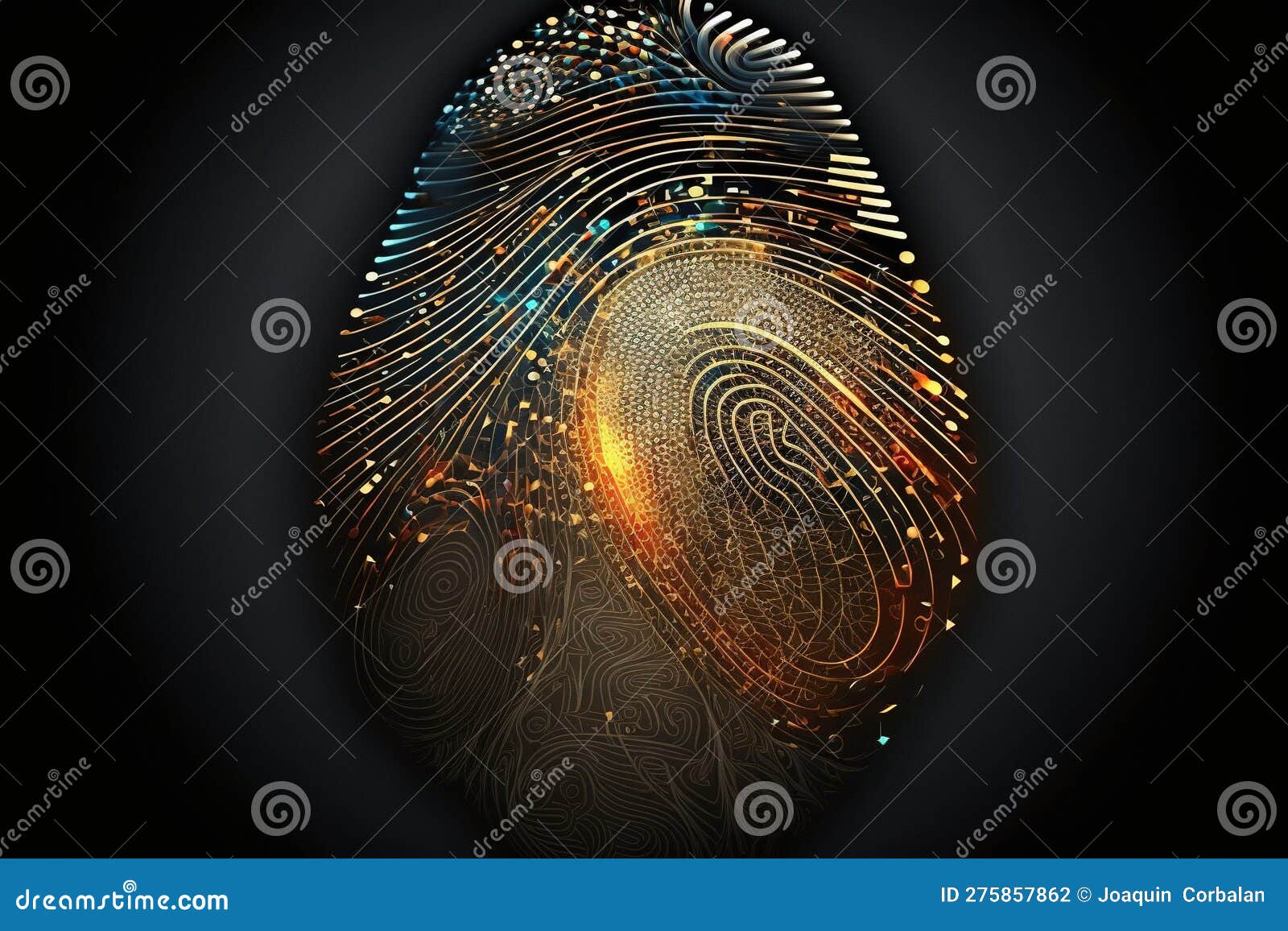 Digital Biometric Identification Systems. Ai Generated Stock ...