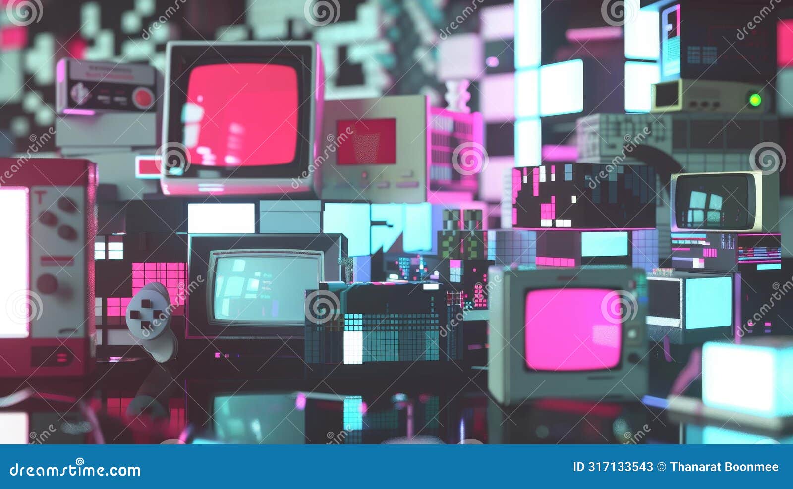 Digital Birthday Collage Pixelated Graphics, Video Game Frames, Digital ...