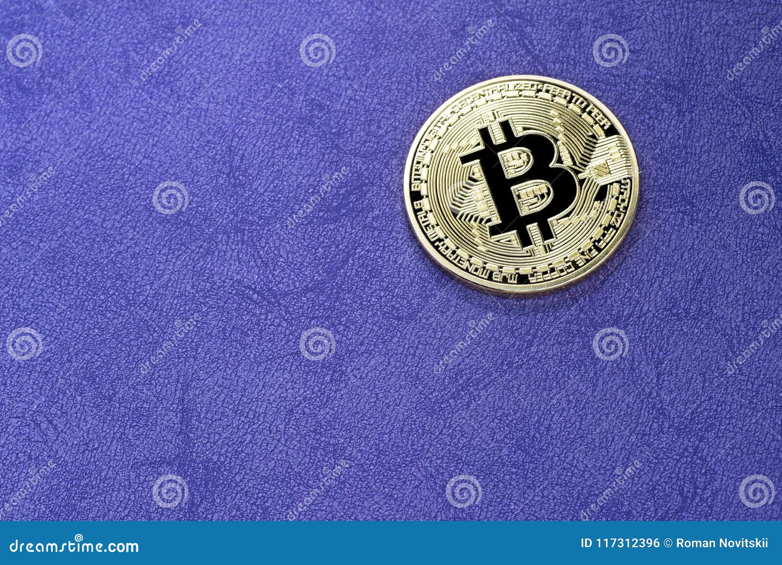 Digital Bitcoin on a Purple Background. Stock Photo - Image of digital ...
