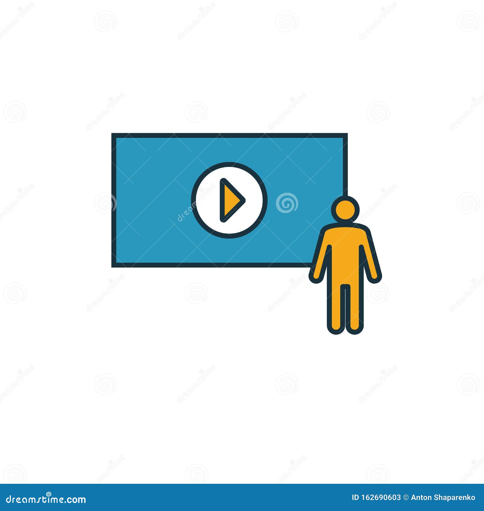 Digital Blackboard Icon. Simple Element from School Icons Collection ...