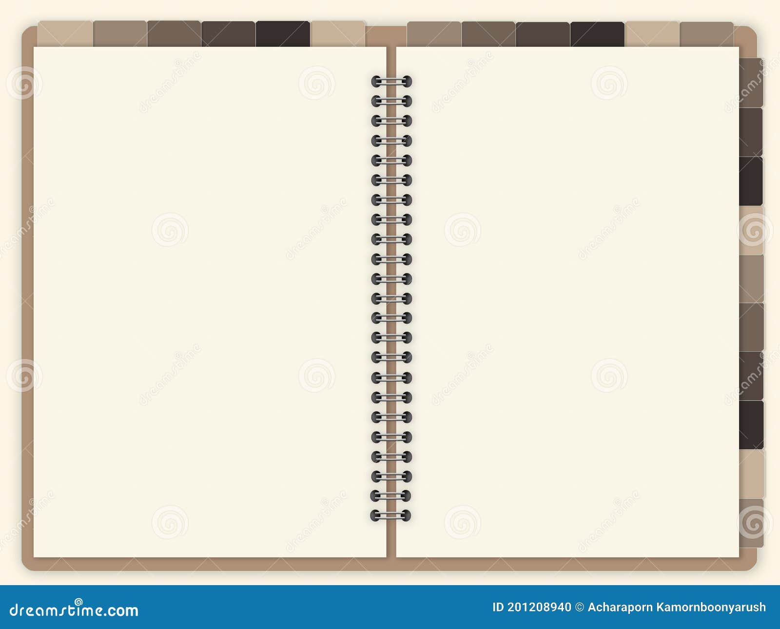Digital Blank Planner Template Stock Illustration - Illustration of ...