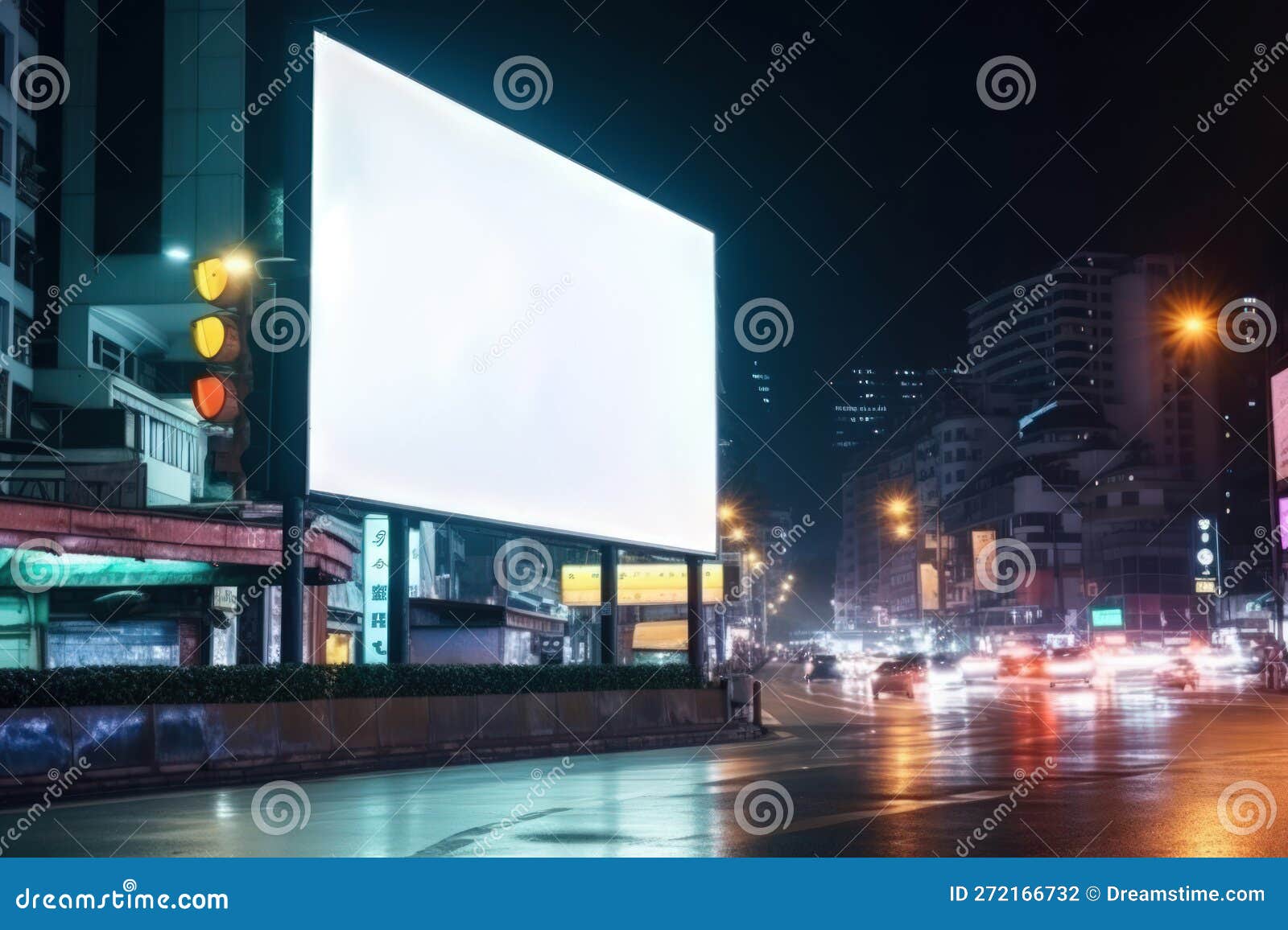 A Digital Blank Signboard is Available for Product Advertisement on the ...