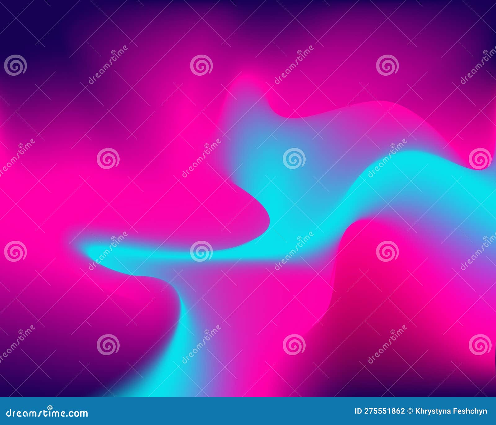 Digital Blend of Vibrant, Modern Rainbow Hues Volume Waves. 3D Dynamic ...