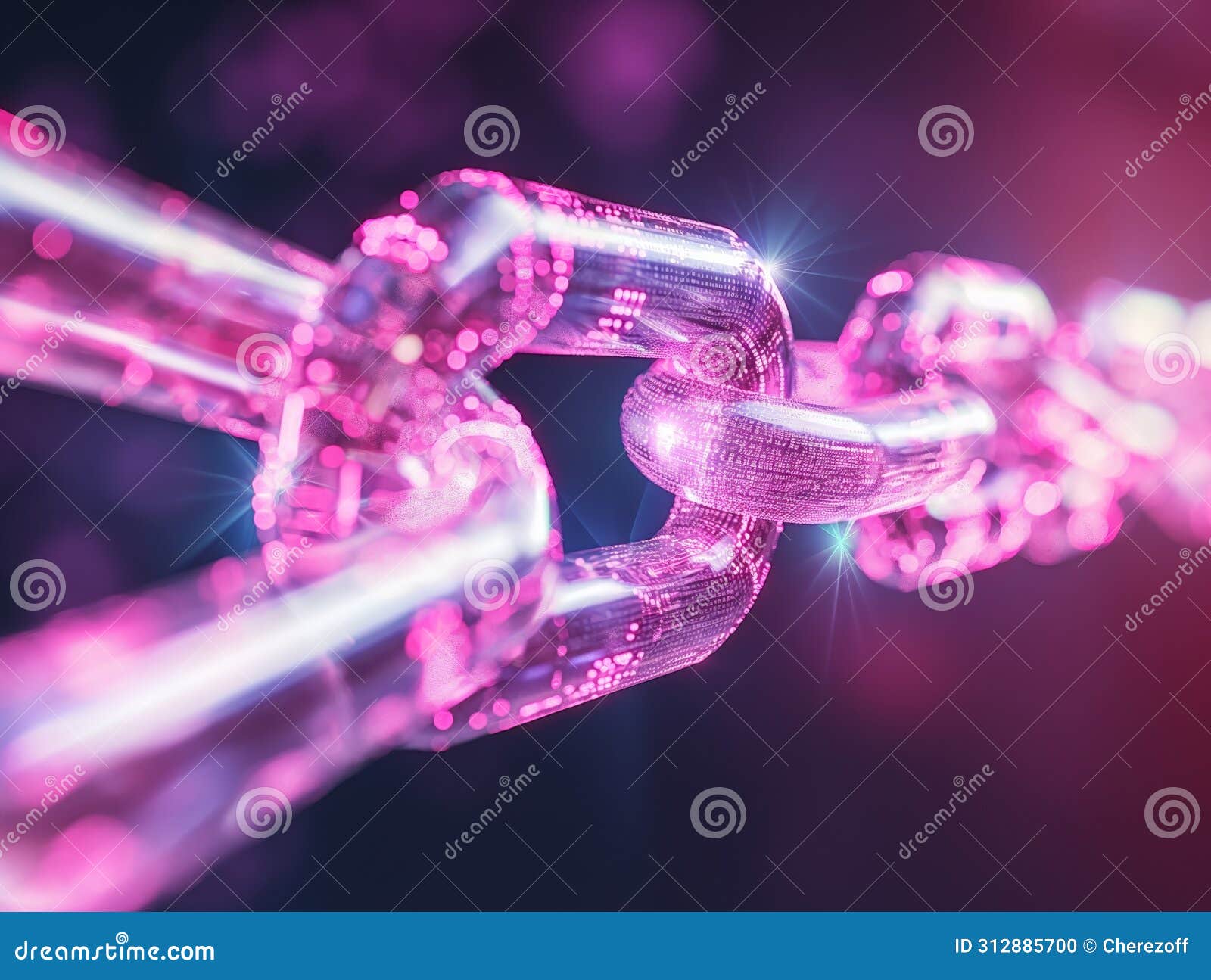 Digital Blockchain Security Concept Stock Photo - Image of link, chain ...