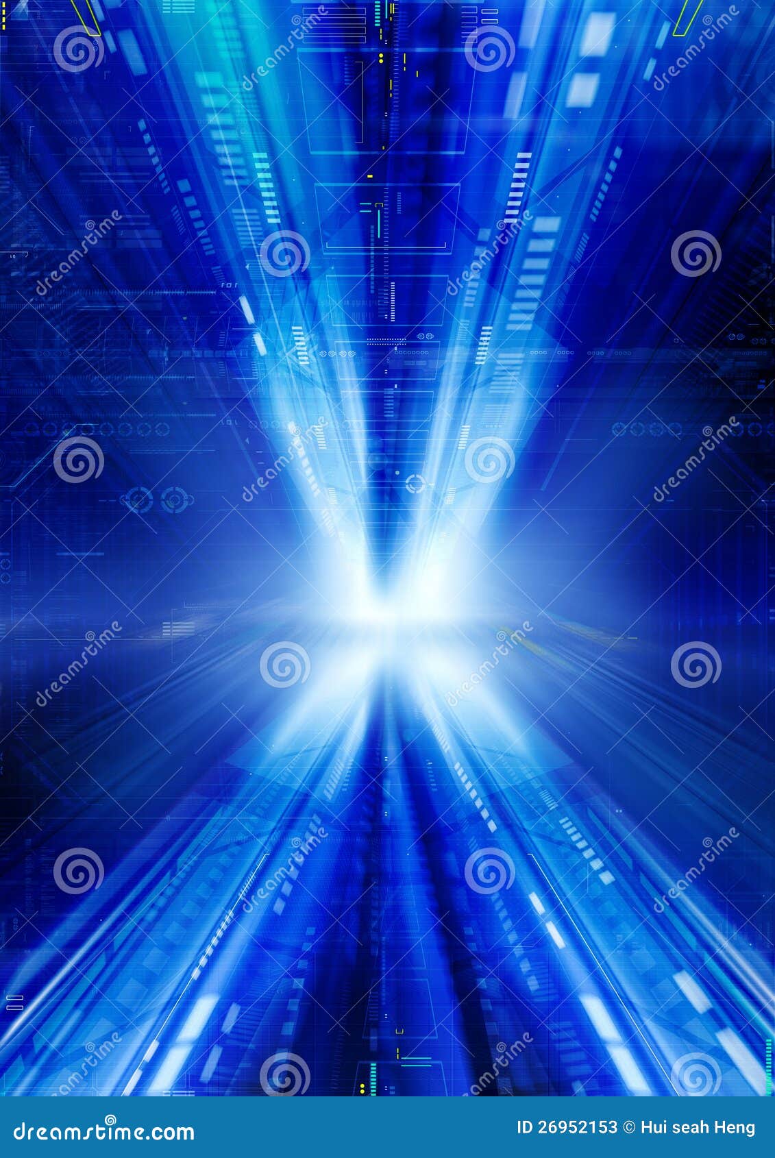 Digital Blue Abstract Background Stock Illustration - Illustration of ...