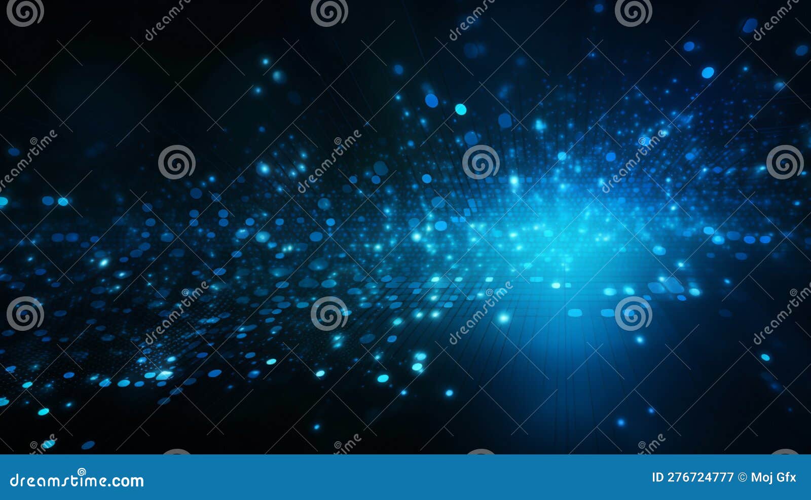 Digital Blue Dots Background Stock Illustration - Illustration of ...