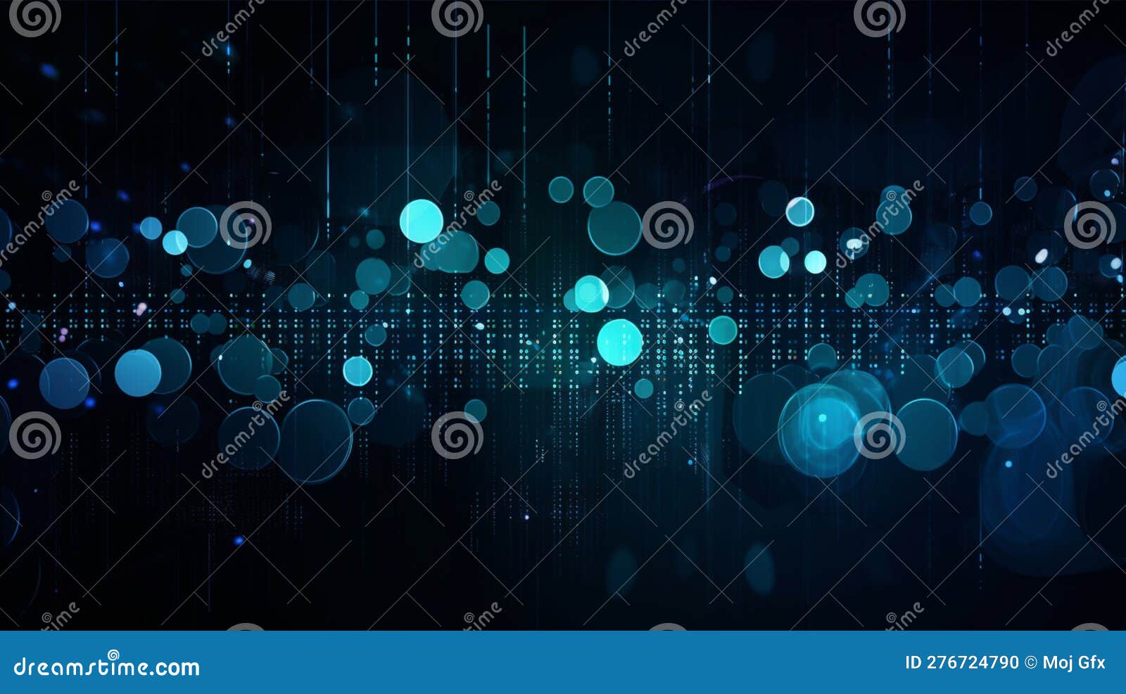 Digital Blue Dots Background Stock Illustration - Illustration of ...
