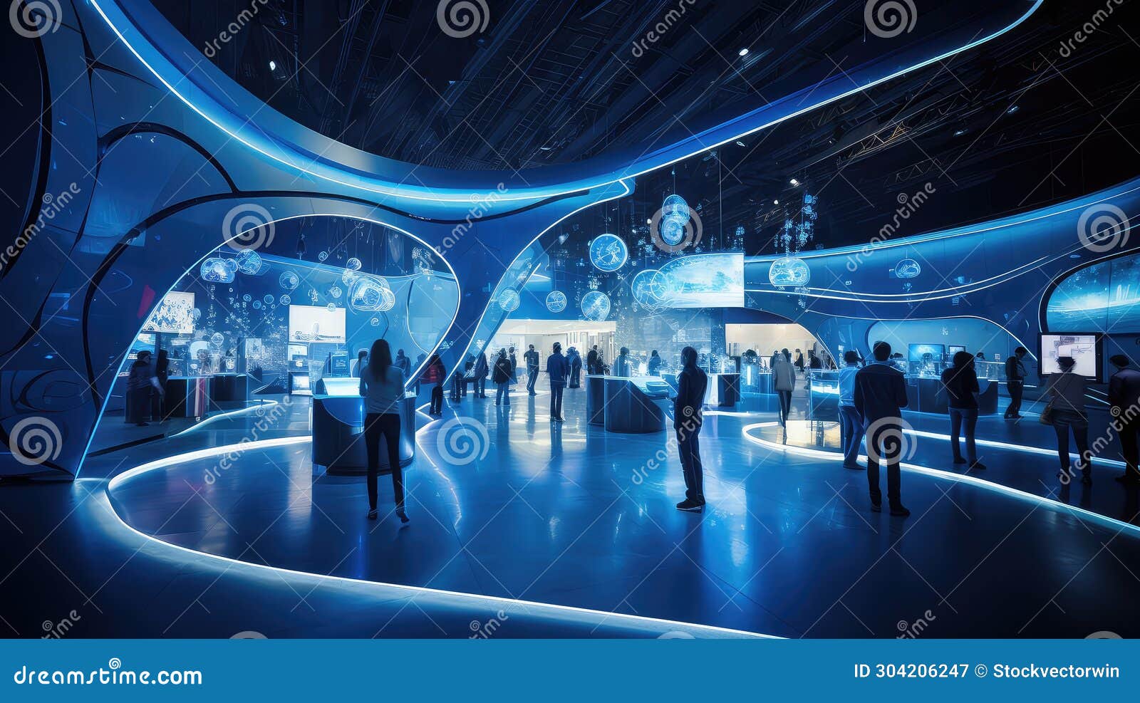 Digital Blue Innovation Background Stock Illustration - Illustration of ...