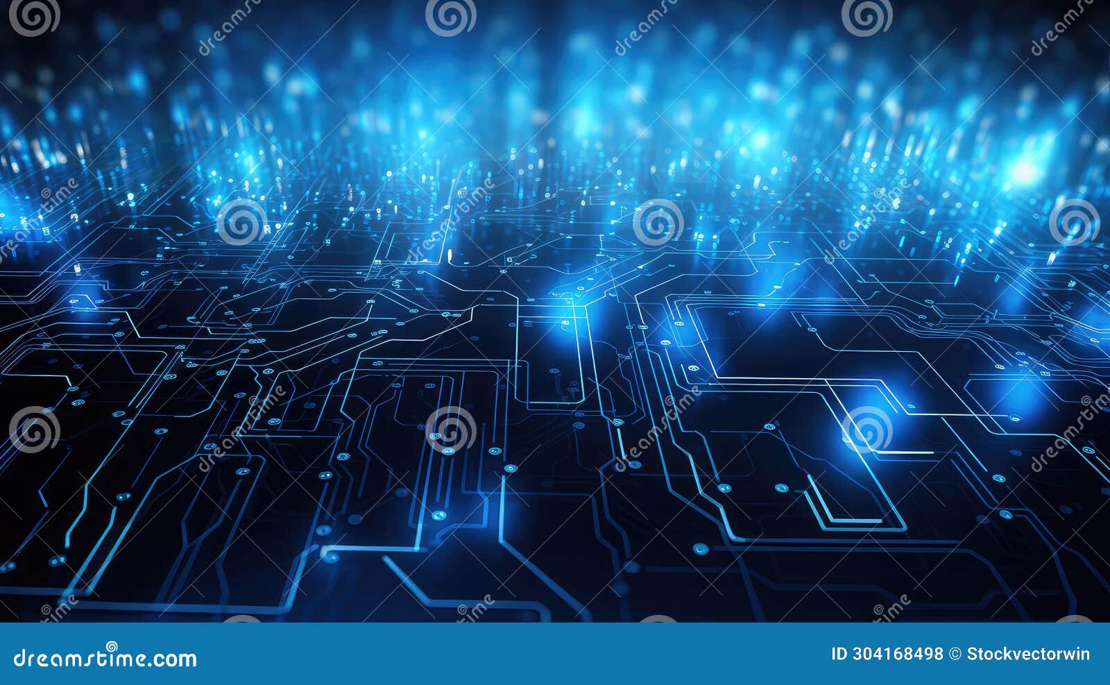 Digital Blue Internet Background Stock Illustration - Illustration of ...