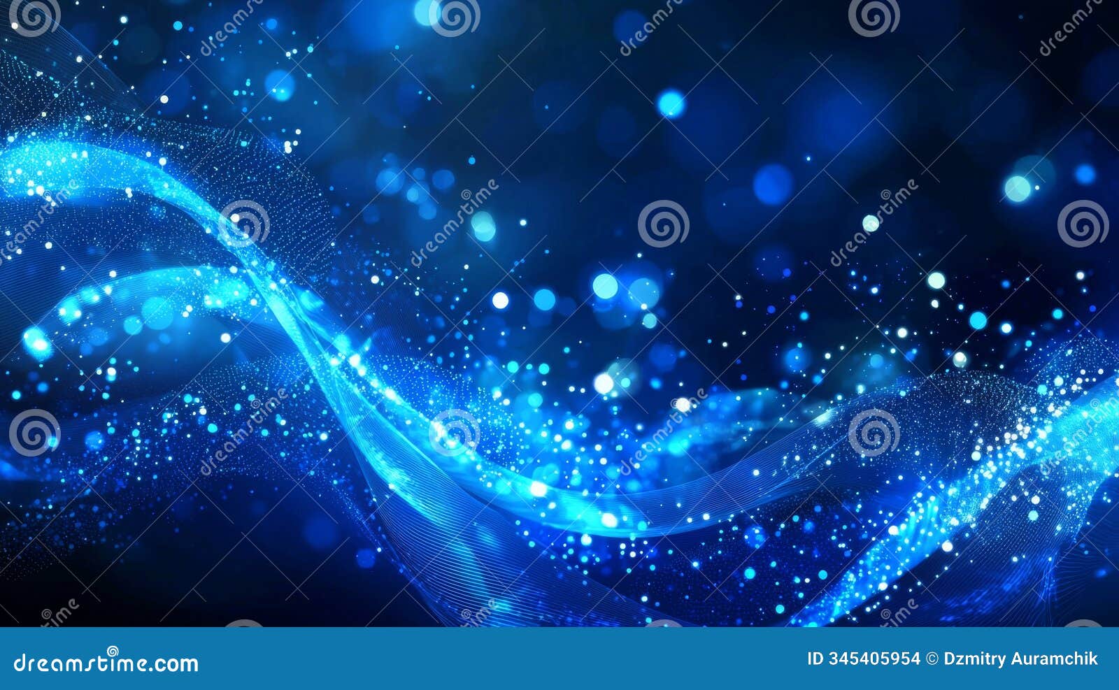With a Digital Blue Light Effect, this Abstract Wave Technology ...