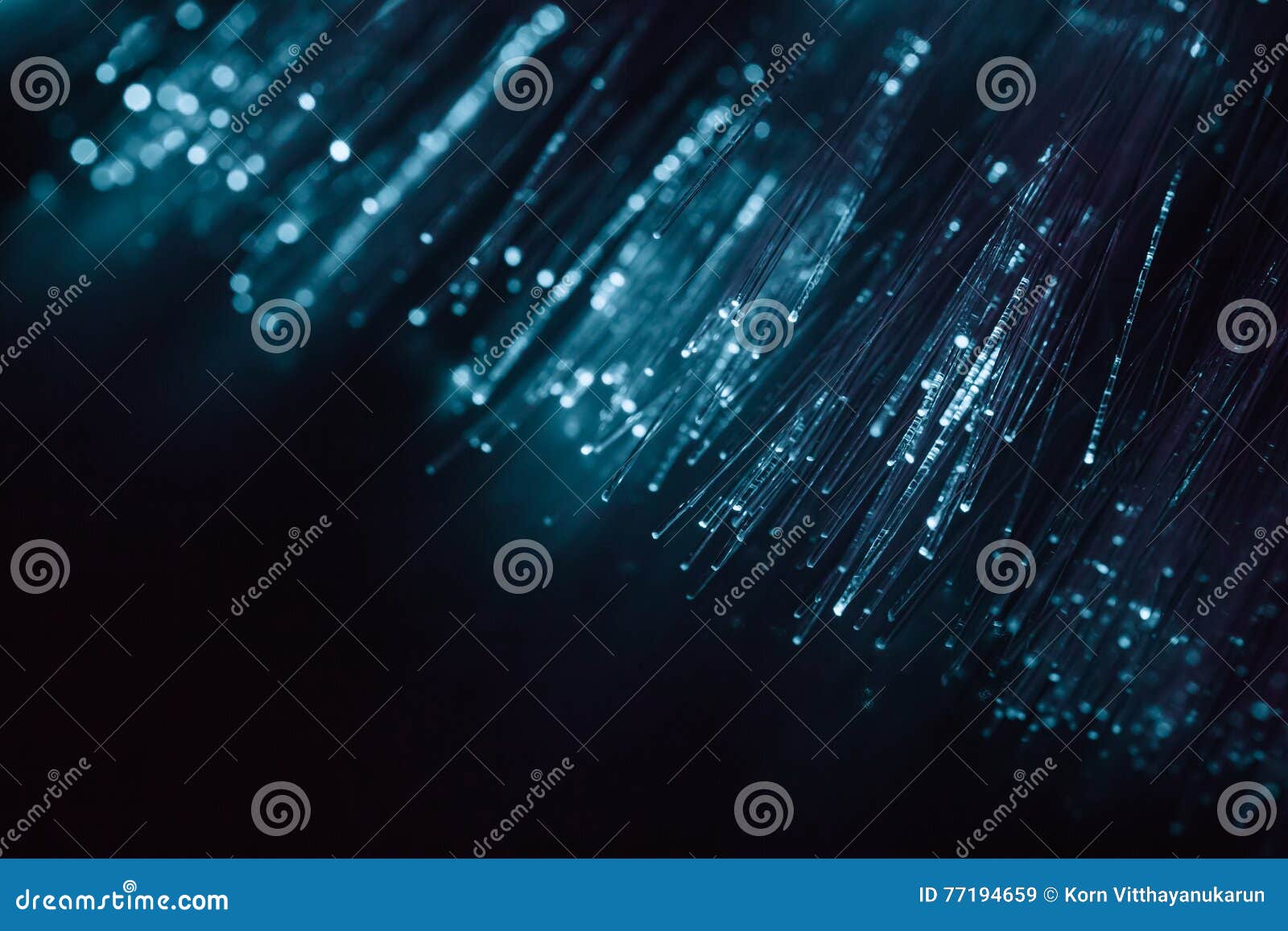 Digital Blue Light Fiber Optic for Background. Stock Image - Image of ...