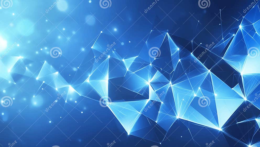 Digital Blue Light: Futuristic Connections Stock Illustration ...