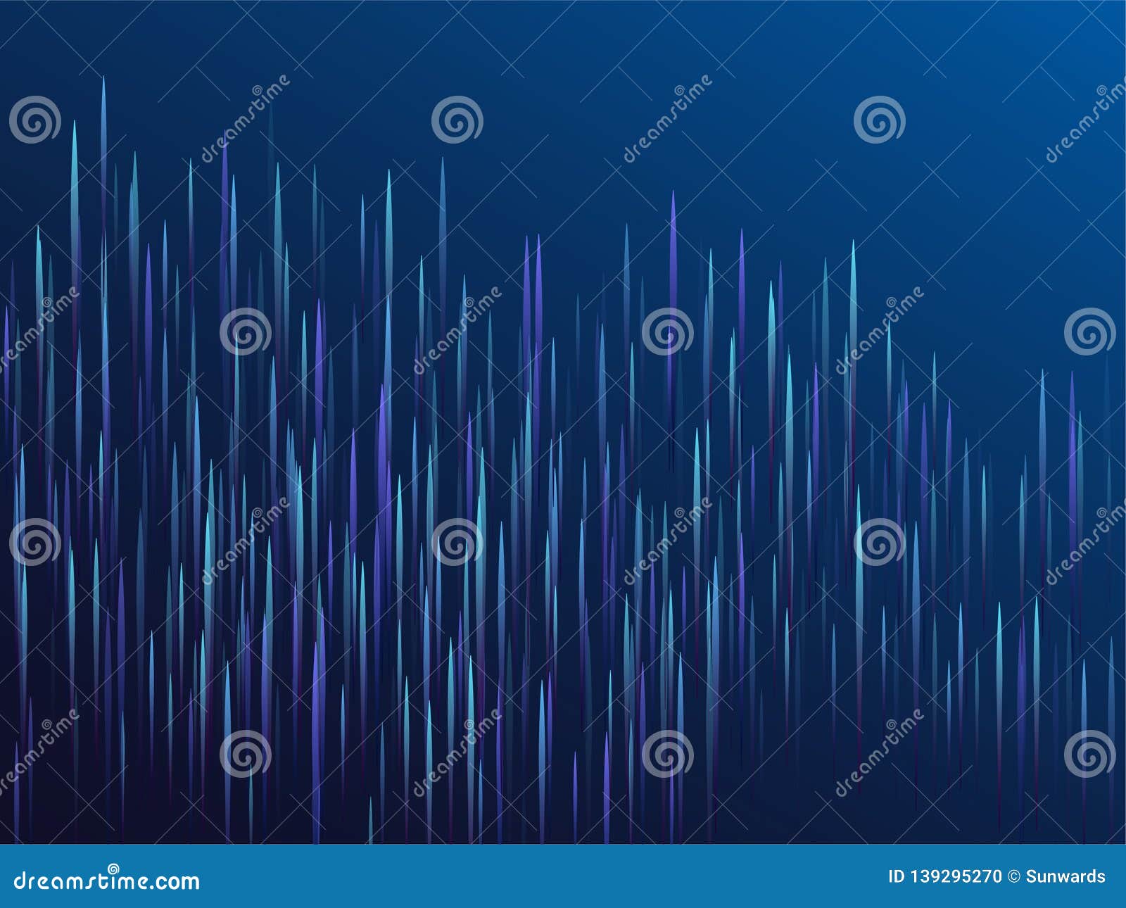 Digital Blue Lines Streams Visual Optic Technology Stock Illustration ...