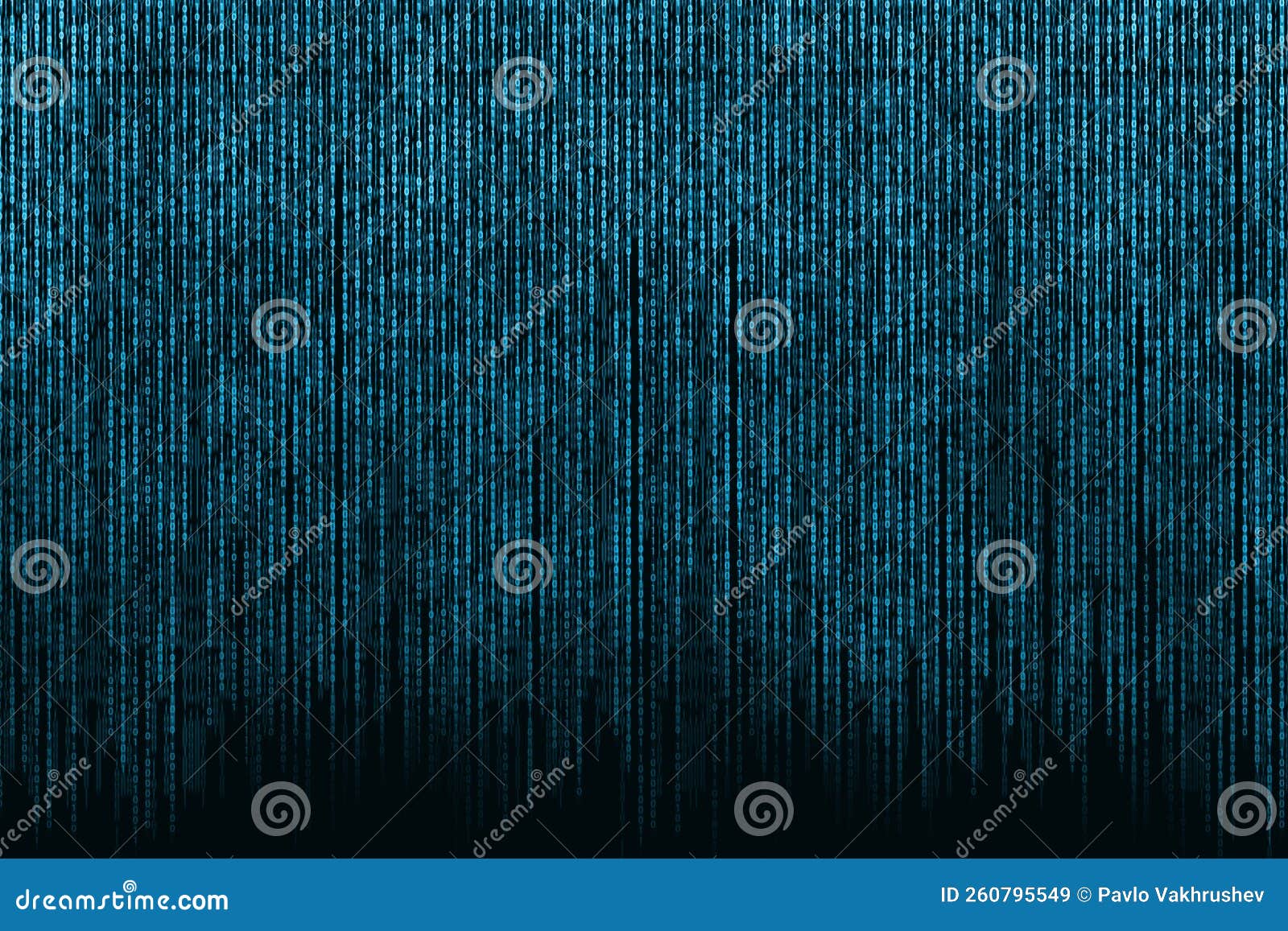 Digital Blue Matrix Background Stock Illustration - Illustration of ...