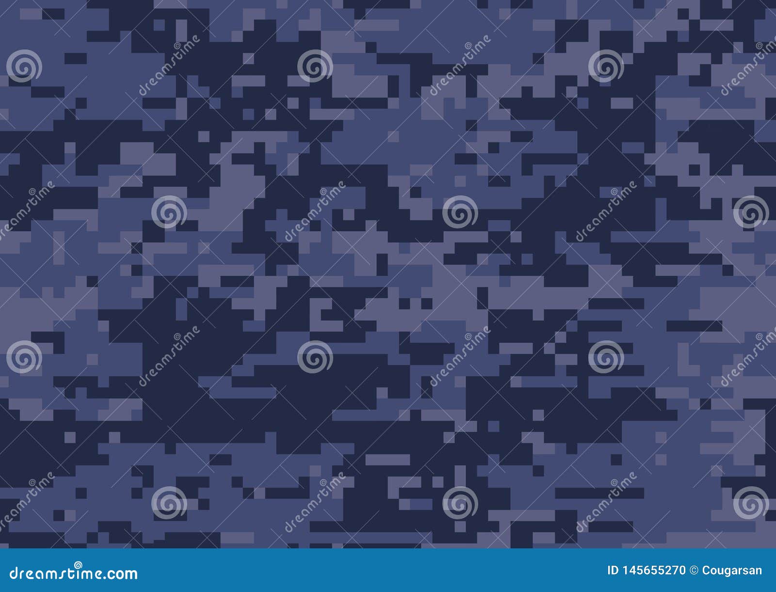 Digital Blue Military Camouflage Textured Background Stock Illustration ...