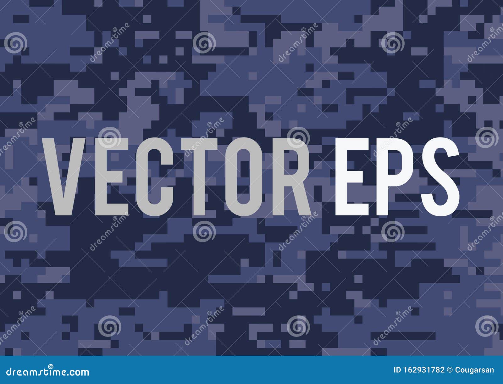 Digital Blue Military Camouflage Textured Background Stock Vector ...