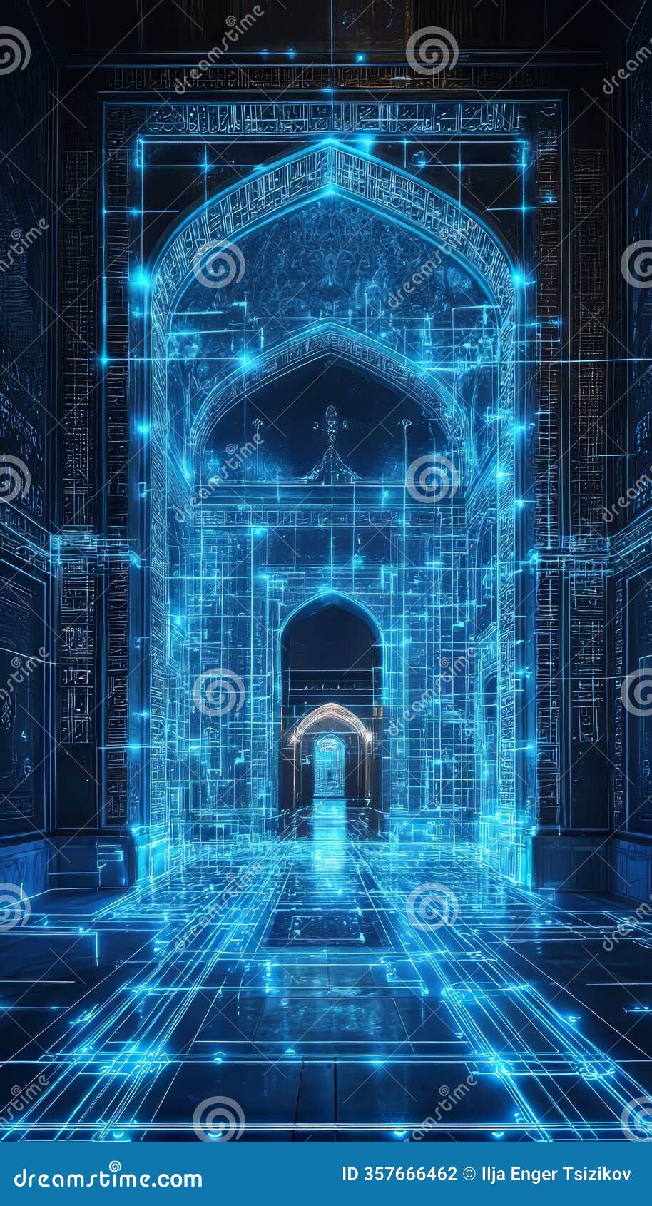 Digital Blueprint, Historic Architecture an Intricate Network Design of ...