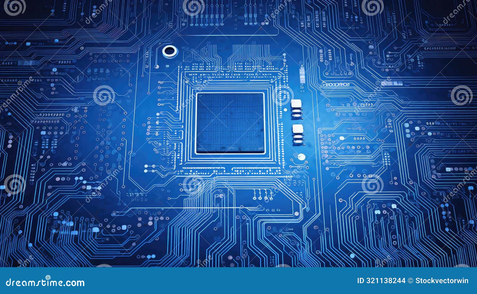 Digital Blueprint Technology Stock Illustration - Illustration of ...