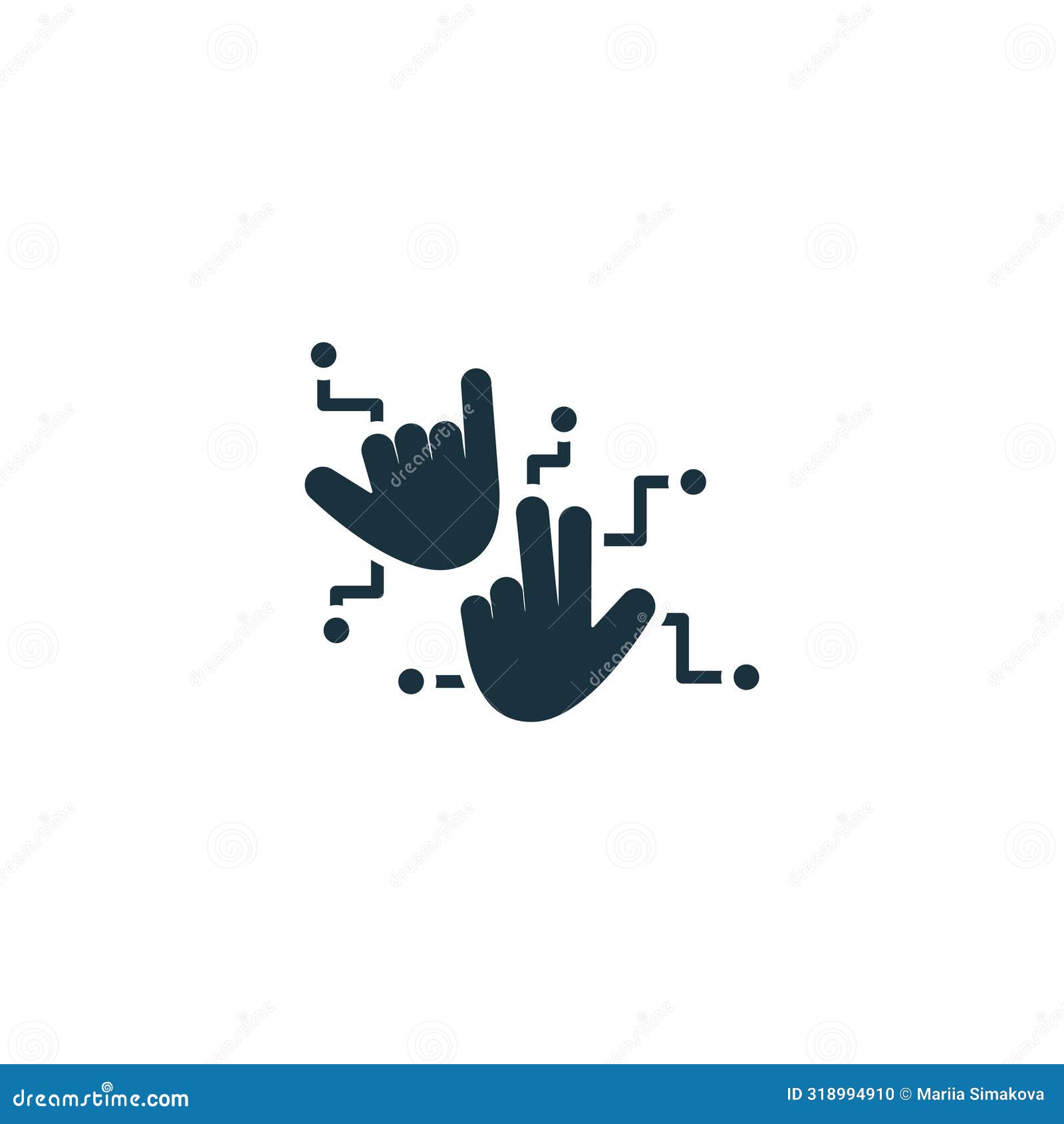 Digital Body Language Icon. Monochrome Simple User Behavior Icon for ...