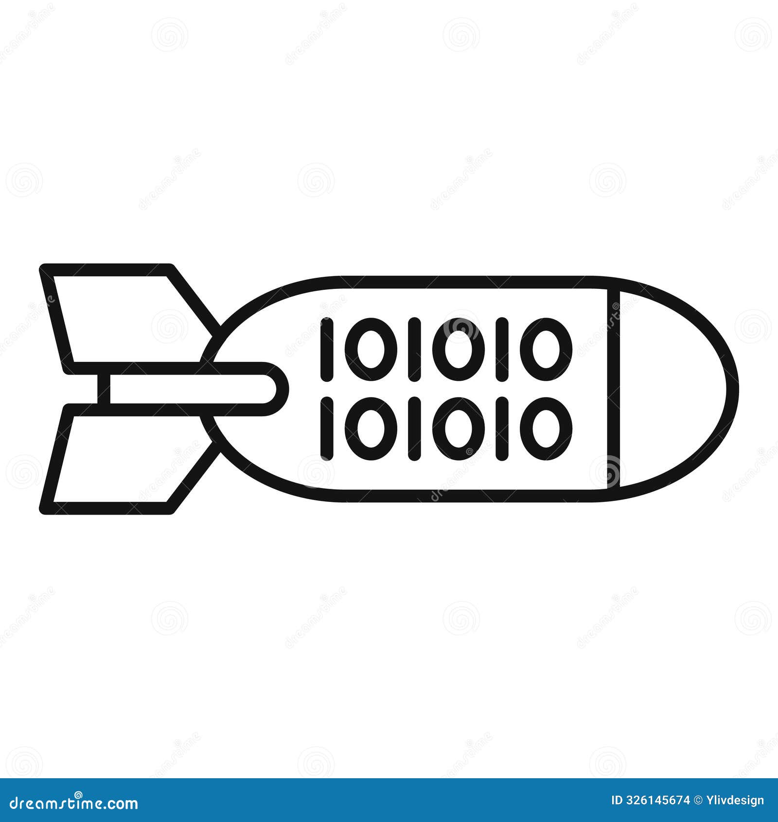 Digital Bomb Representing Cyber Warfare Threatening National Security ...