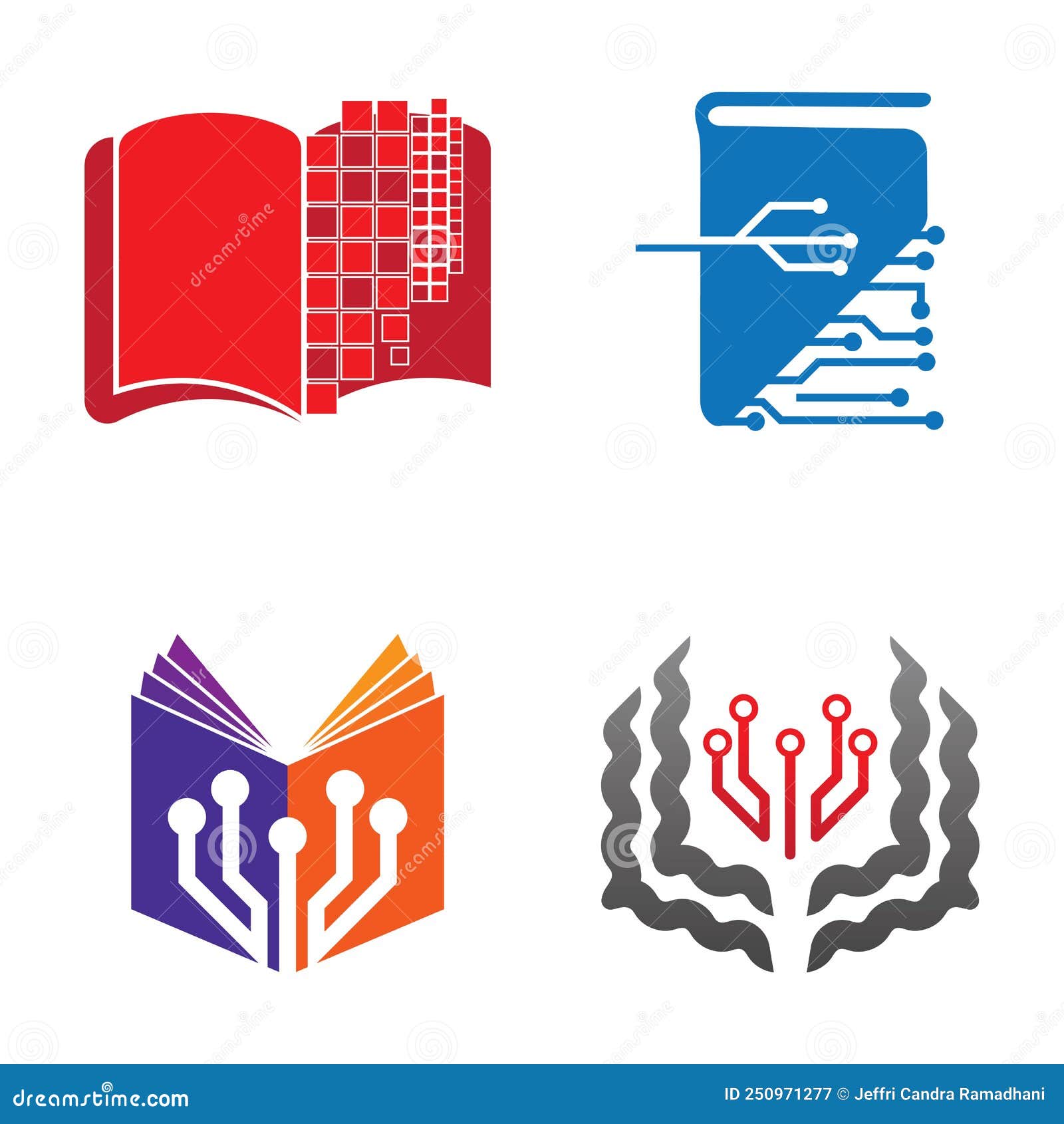 Digital Book Logo Icon Technology Vector Stock Vector - Illustration of ...